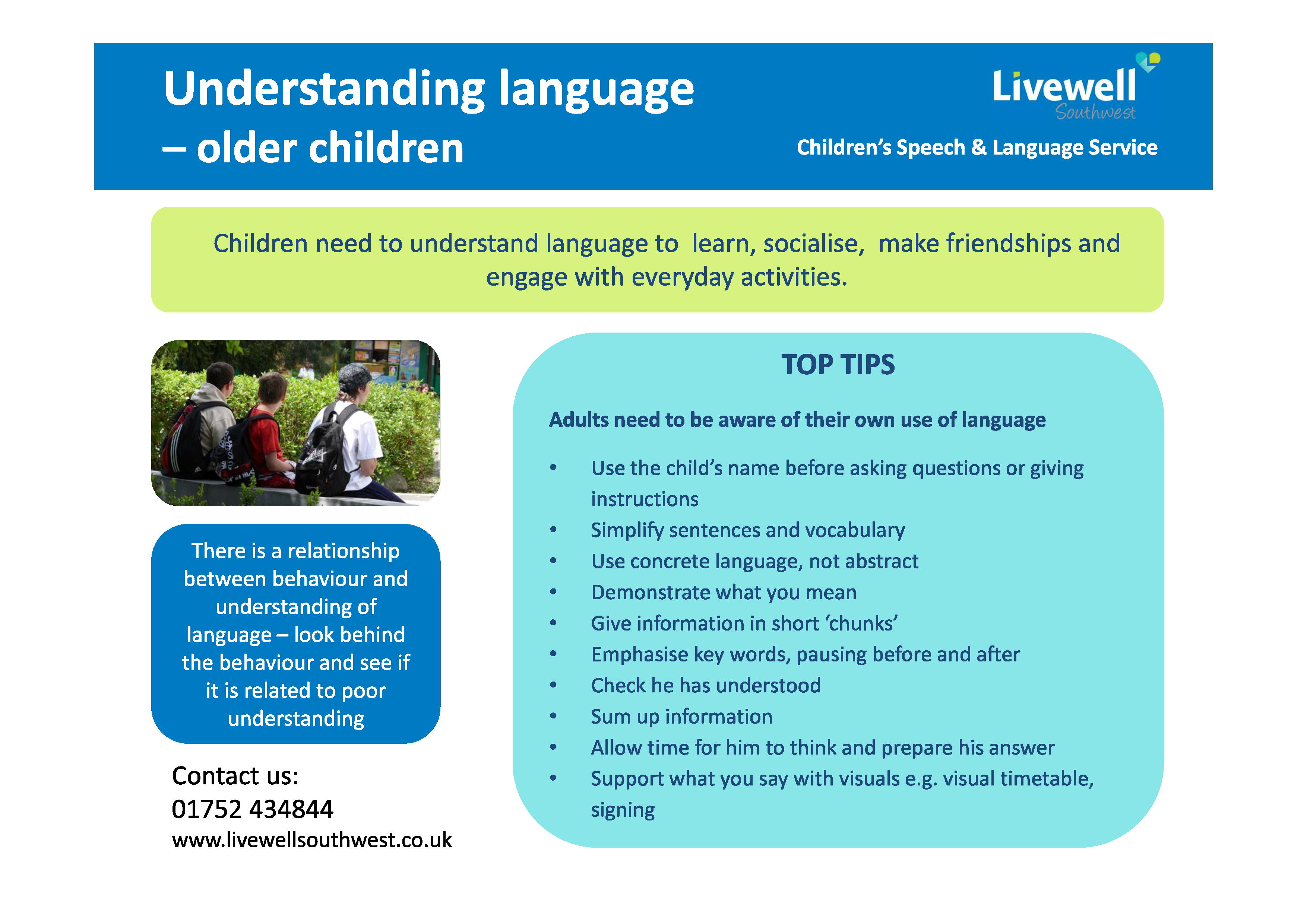 Forms & Leaflets | Livewell Southwest